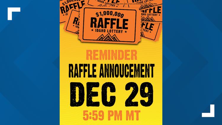 Lottery announces 2025 Idaho $1M raffle winning numbers Monday