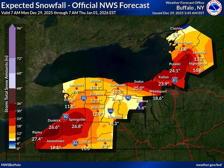 Persistent and punishing winds pound Buffalo-Niagara region as cold air ...