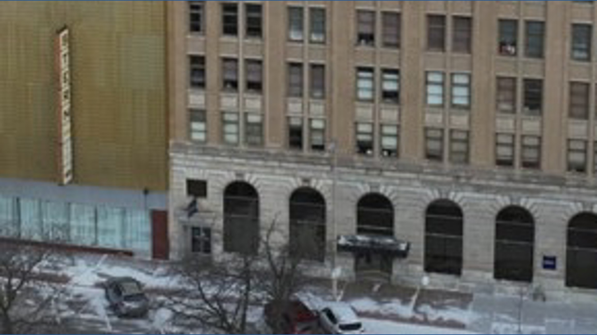Birds-eye view during chilly, windy Monday morning