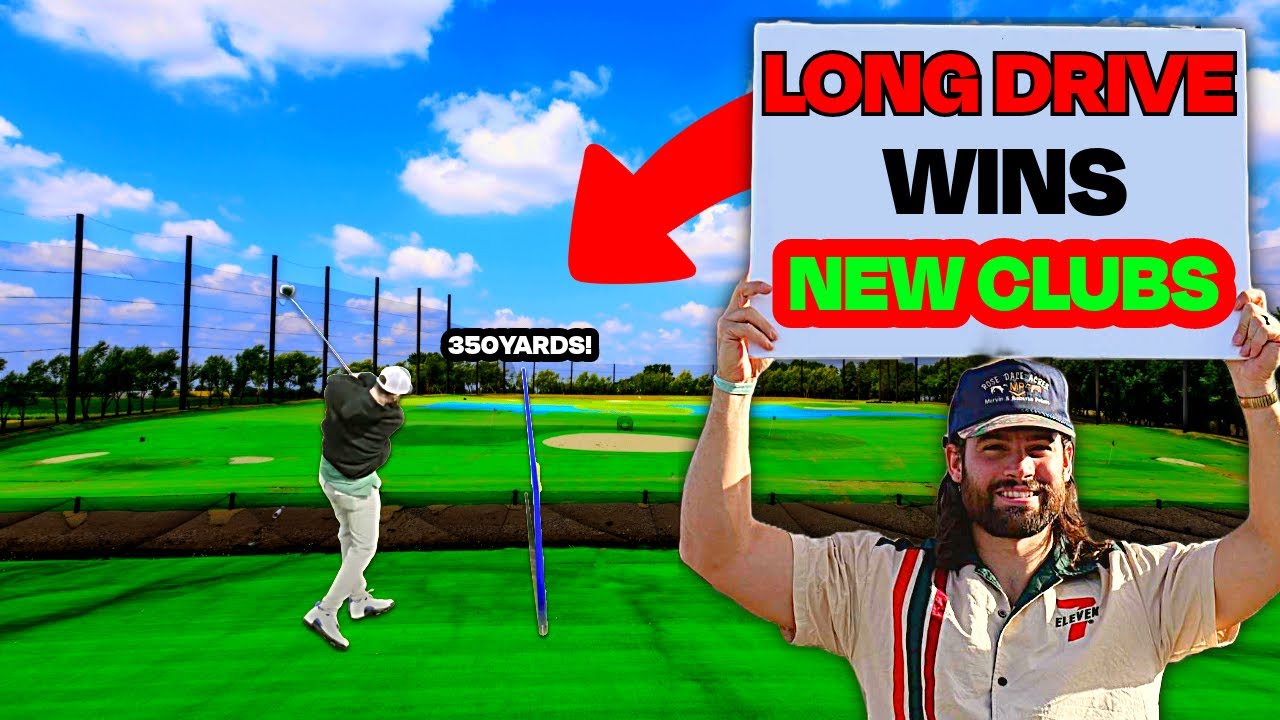 Challenging random golfers to long drives