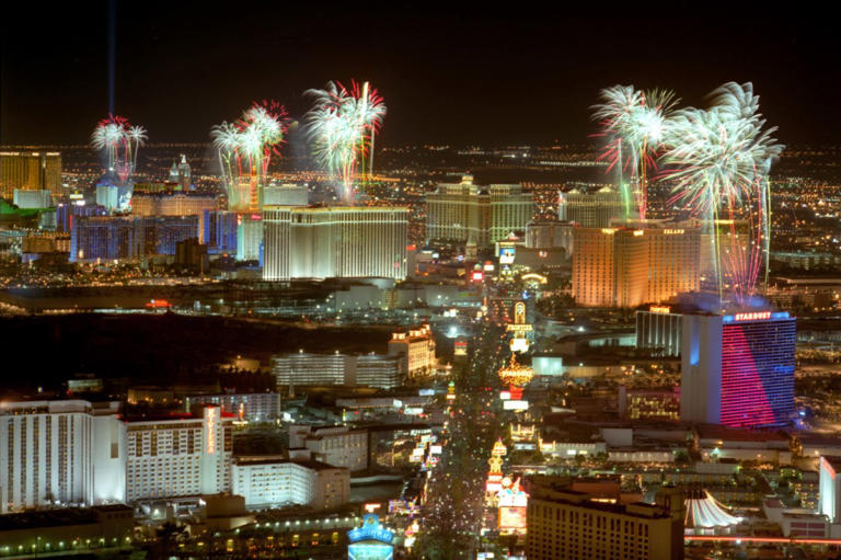 Fireworks photos show Las Vegas Strip’s evolution under spectacular skies