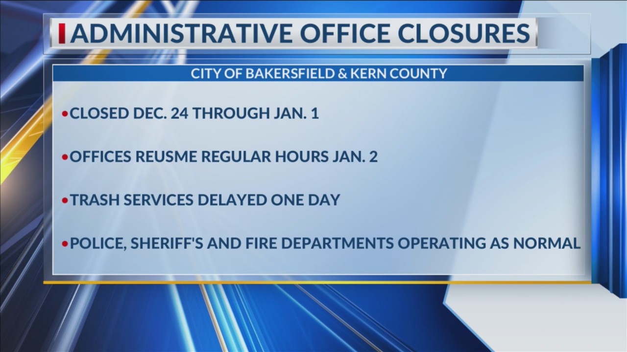 City administrative office closures