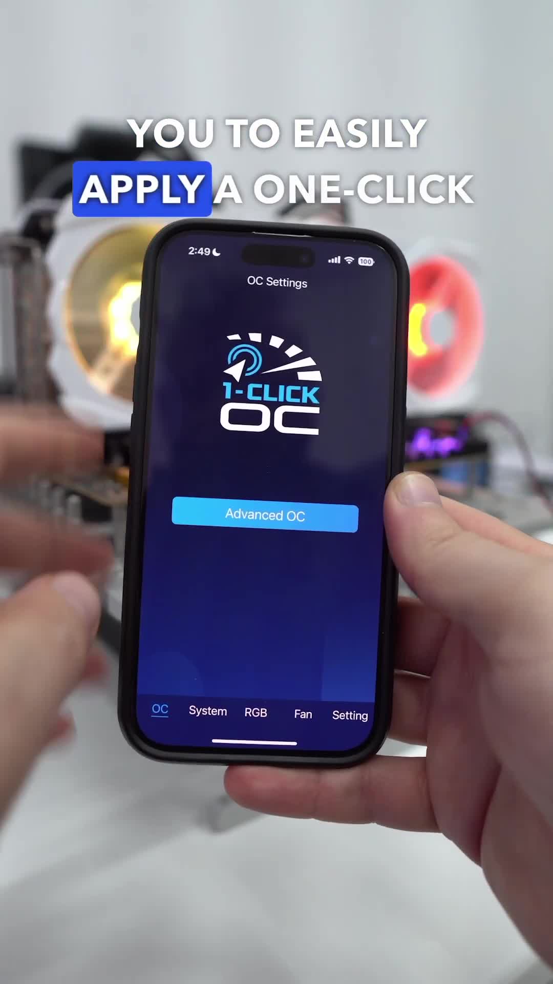 Does your graphics card have a mobile app? Galax Xtreme Tuner!