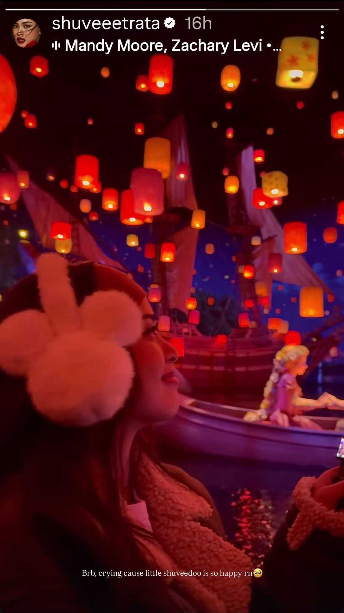 Shuvee Etrata relives childhood joy on 'Tangled'-themed Disney boat ride
