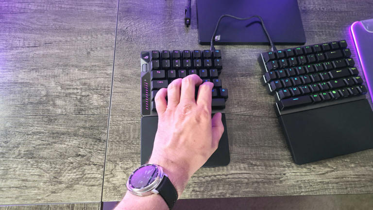 ASUS ROG Falcata is the rare split-design ergo gaming keyboard