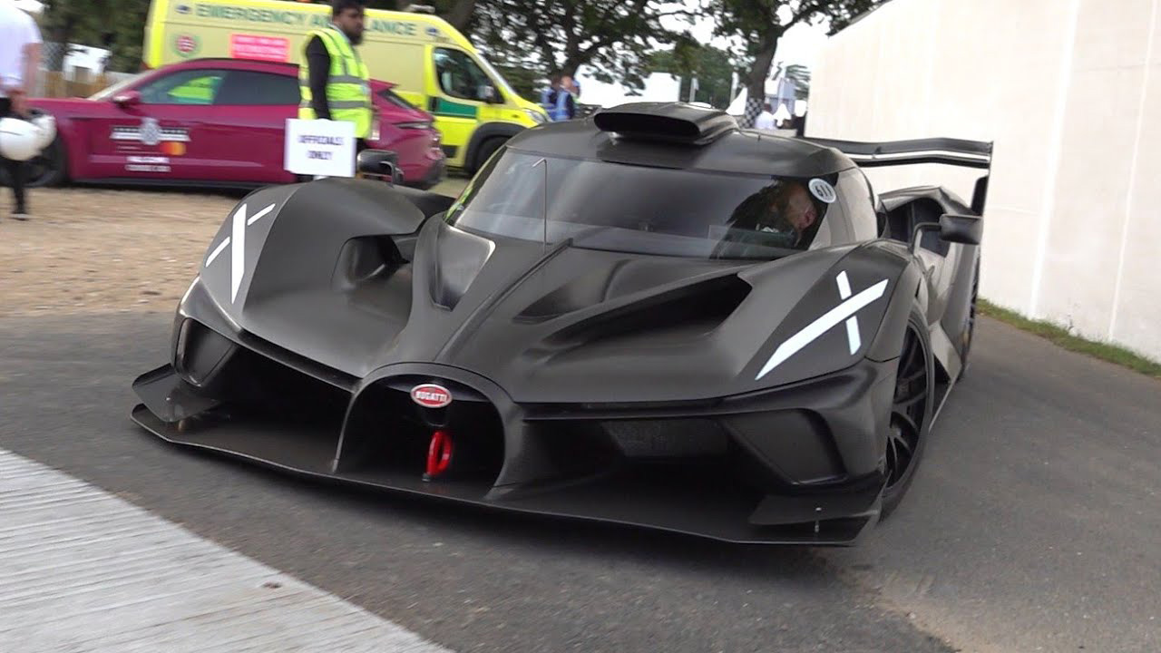 Bugatti Bolide entering the paddock