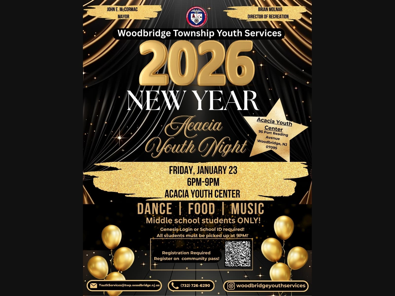 Sign up for Youth Night Jan. 23 at Acacia Youth Center
