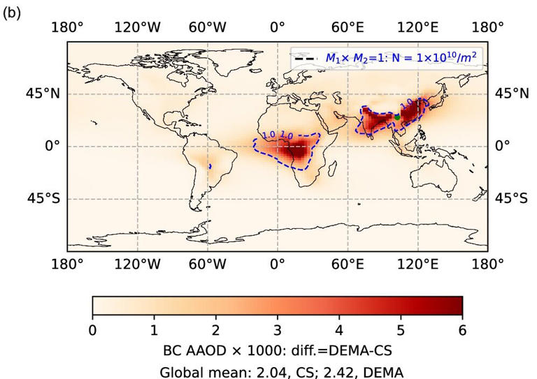 Multi-core black carbon particles found to boost light absorption in ...