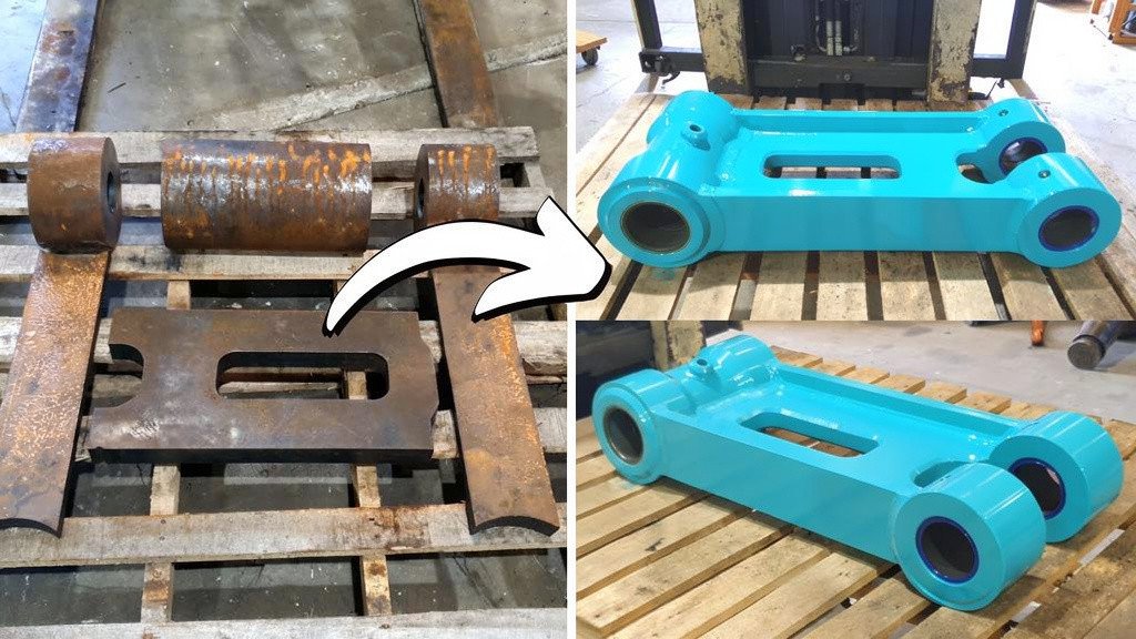 Building an excavator H-link from scratch