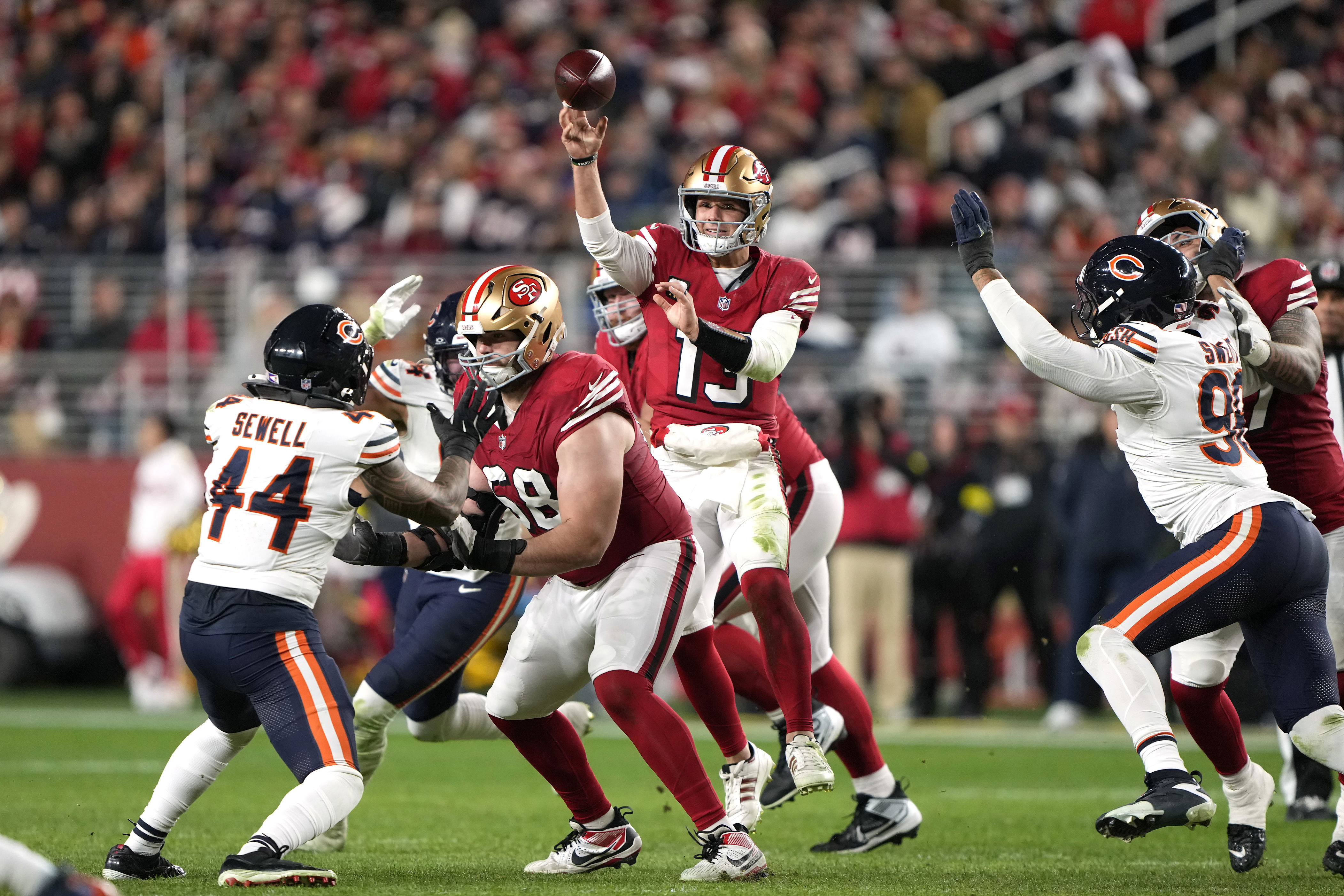 49ers’ shootout win over the Bears was another win for their O-line ...