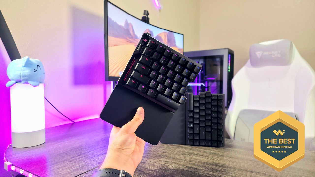 ASUS ROG Falcata is the rare split-design ergo gaming keyboard