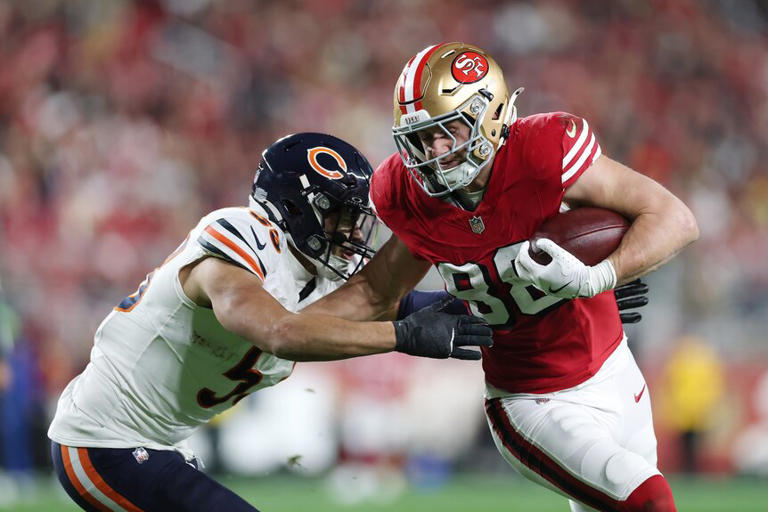 Cut by the Bears, 49ers' Jake Tonges explodes for huge game in Sunday ...