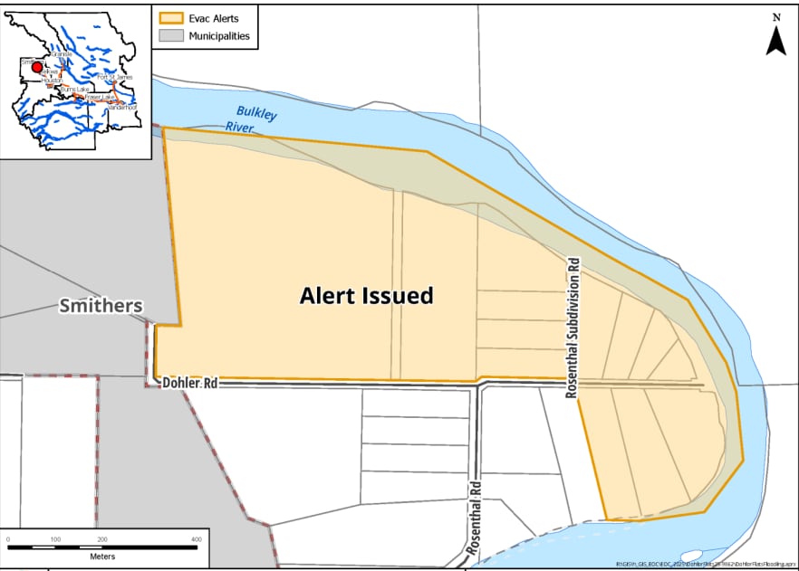 Hazard notice, evacuation order issued for Bulkley River near Smithers ...