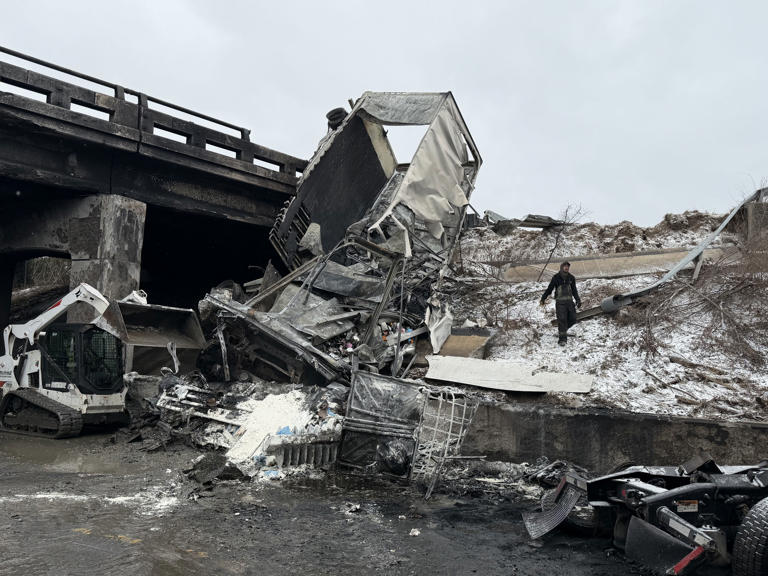 Old Allegan Road reopens at I-196 overpass days after semi-truck crash ...