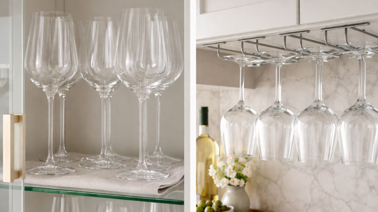 Should you store wine glasses with the bowl facing up or upside down?