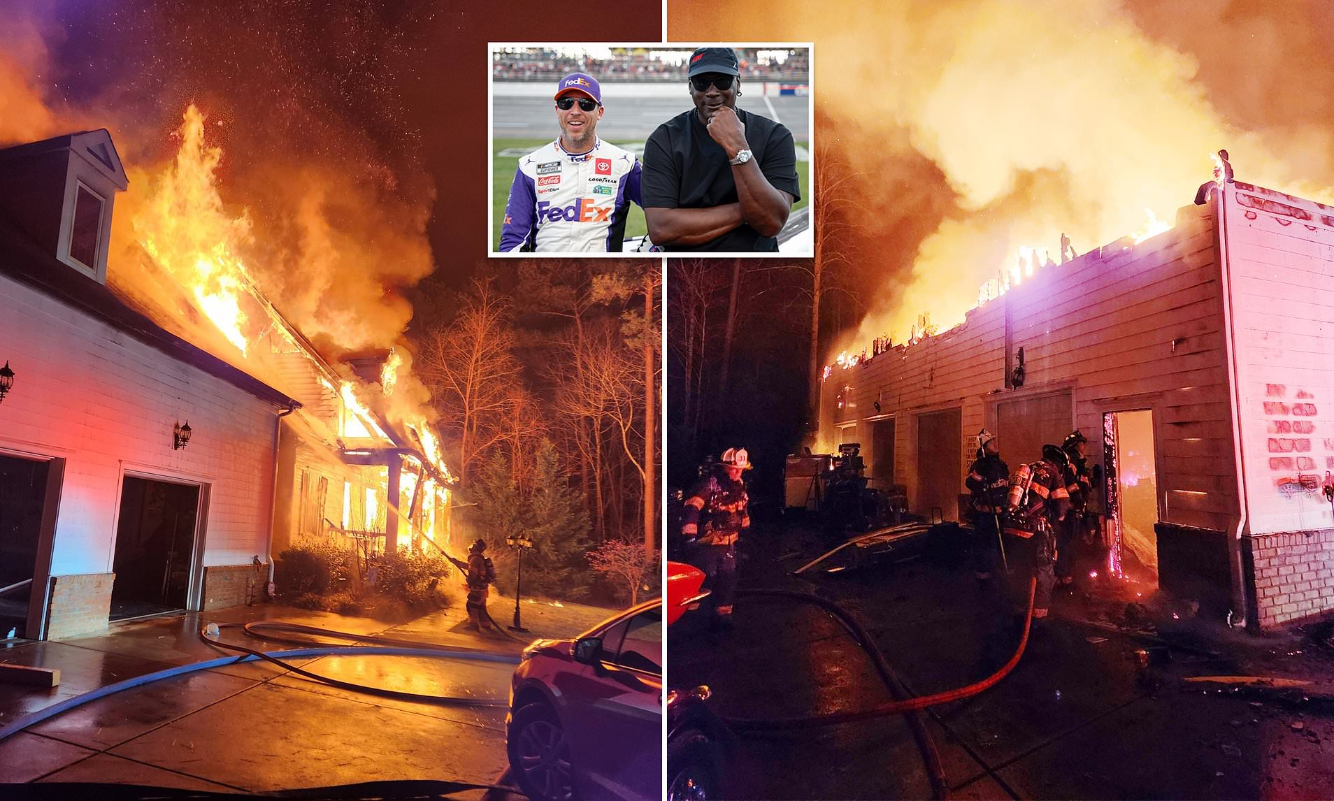 Two people rushed to hospital after fire breaks out at home owned by ...