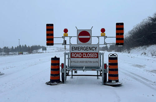 Treacherous road conditions as storm hammers southern Ontario