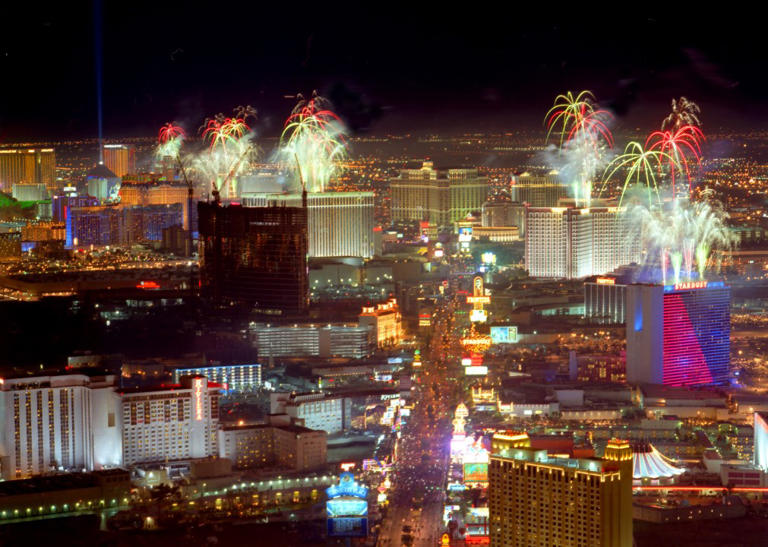 Fireworks photos show Las Vegas Strip’s evolution under spectacular skies