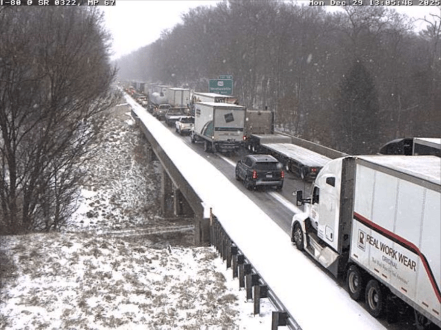 Multi-vehicle pile-up closes portion of I-80 eastbound