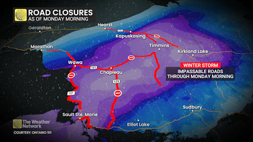 Treacherous road conditions as storm hammers southern Ontario