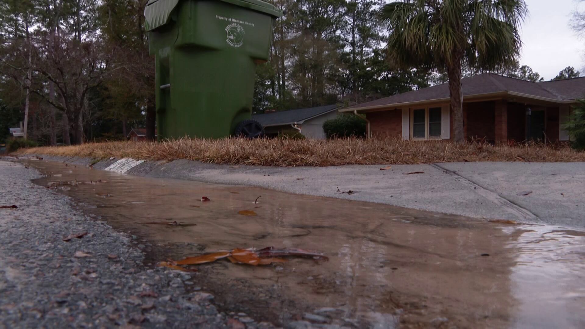 Water leak turns Columbia street into stream for weeks