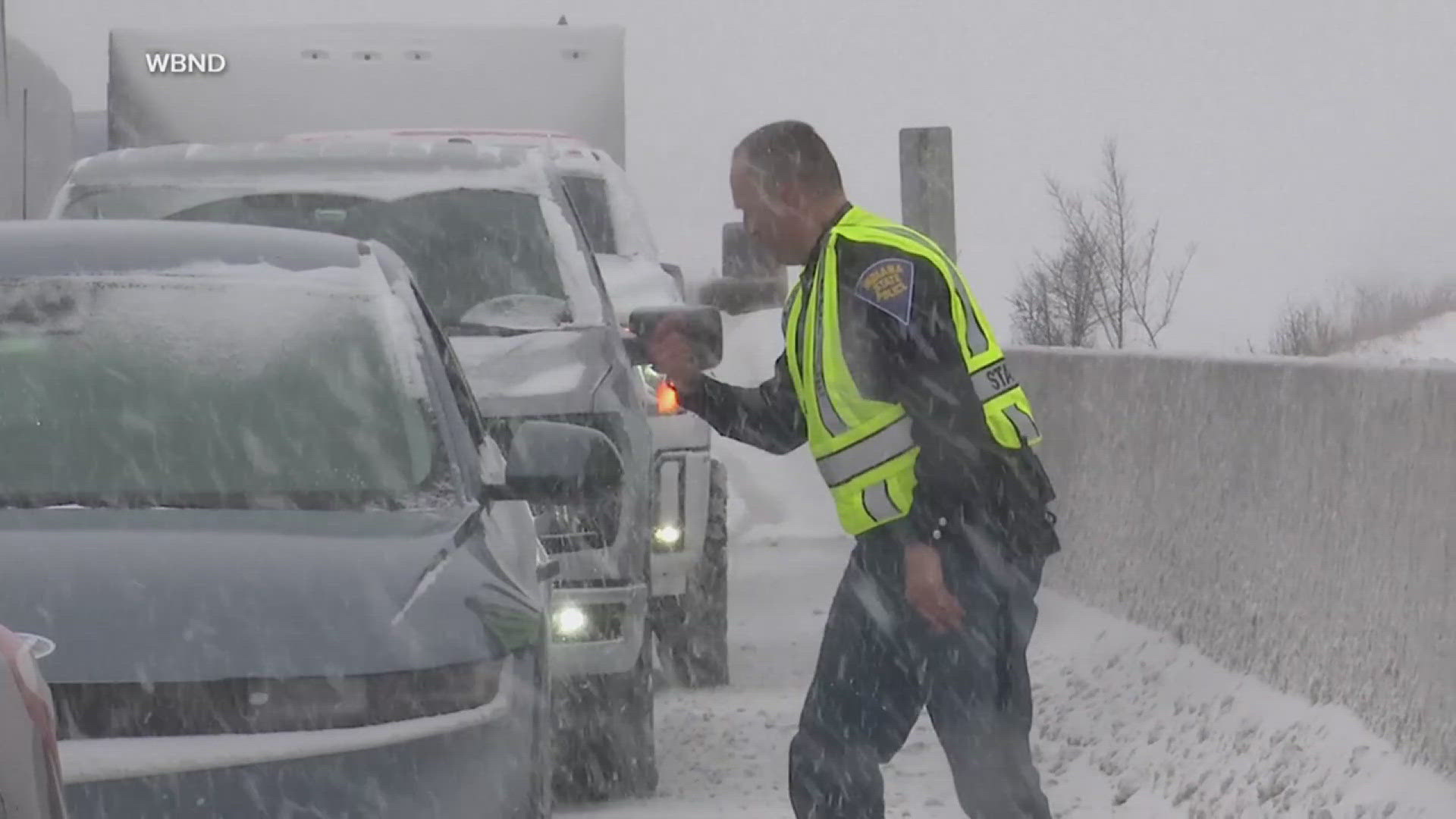 Severe winter weather conditions causing hectic travel