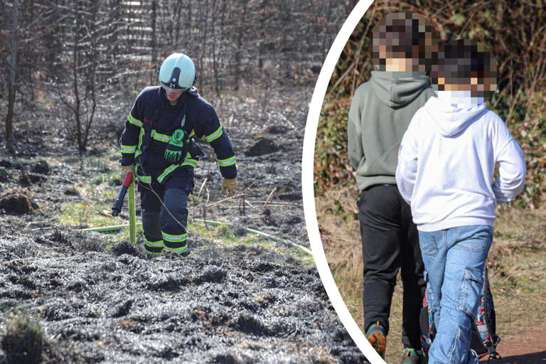 Feuer auf Grünfläche in Wuppertal: Hatten zwei Kinder etwas damit zu tun?