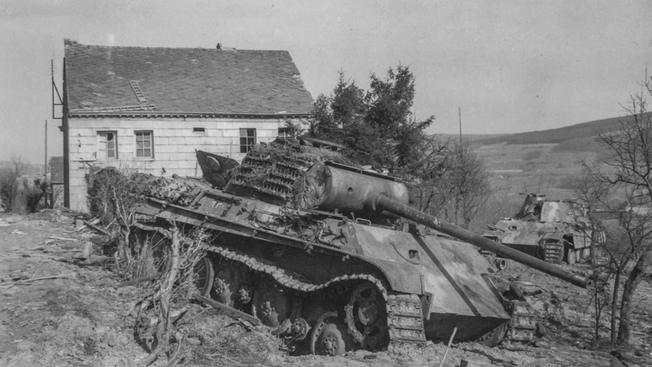 This is where a Nazi armored column came apart