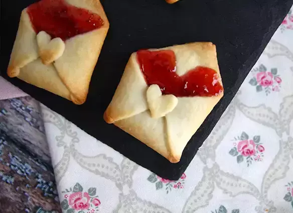 Sablés "enveloppes d'amour" pour la Saint-Valentin