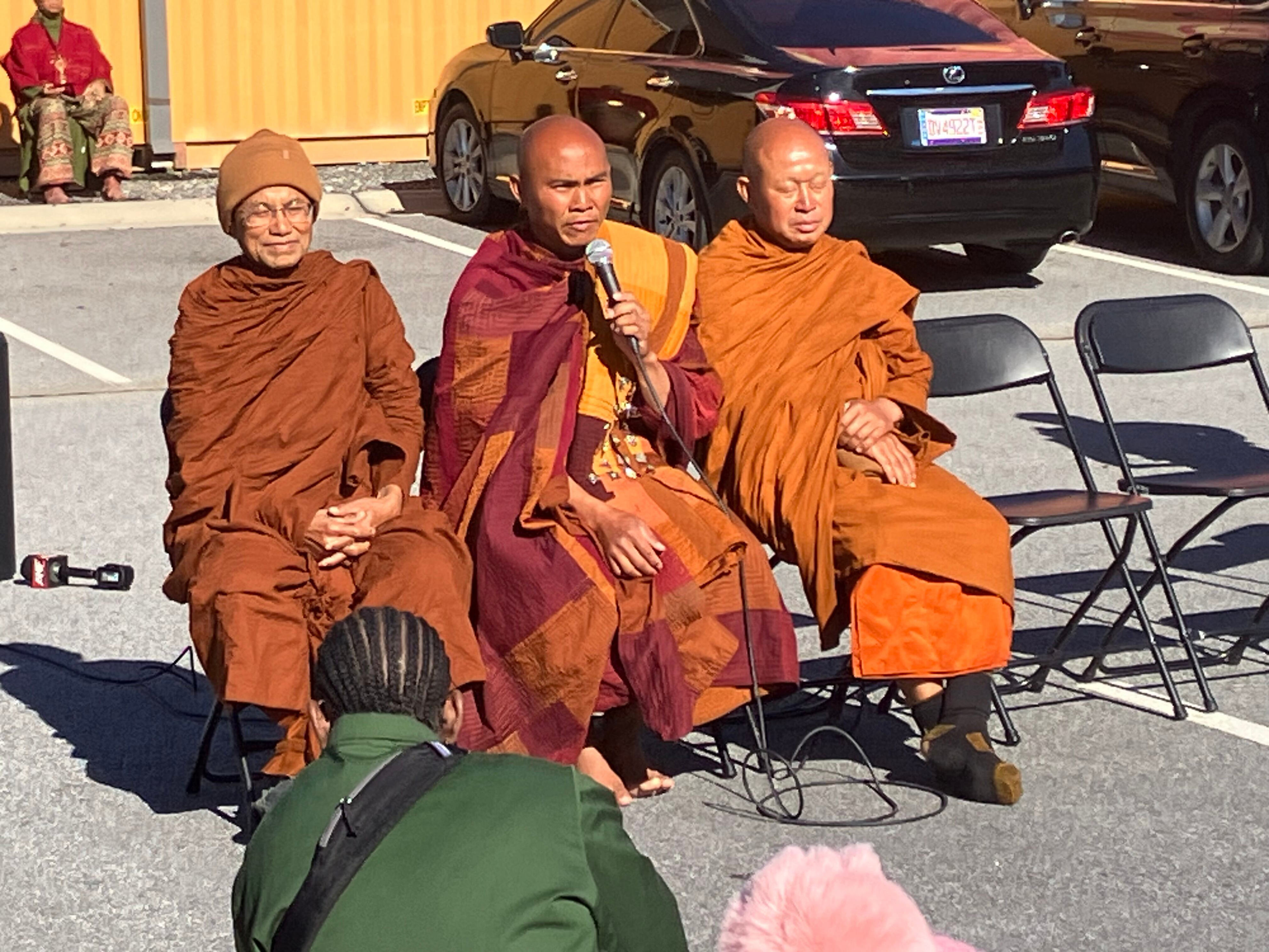 Buddhist monks walk through Georgia to help promote peace