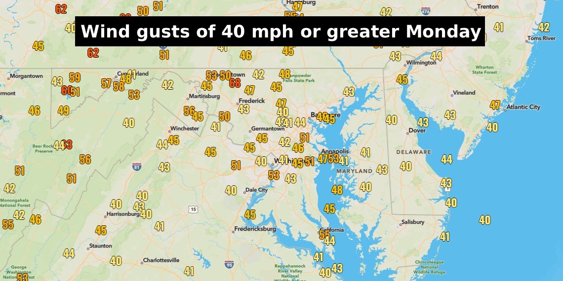 CWG live: Strong winds into tonight as cold air spills back into region