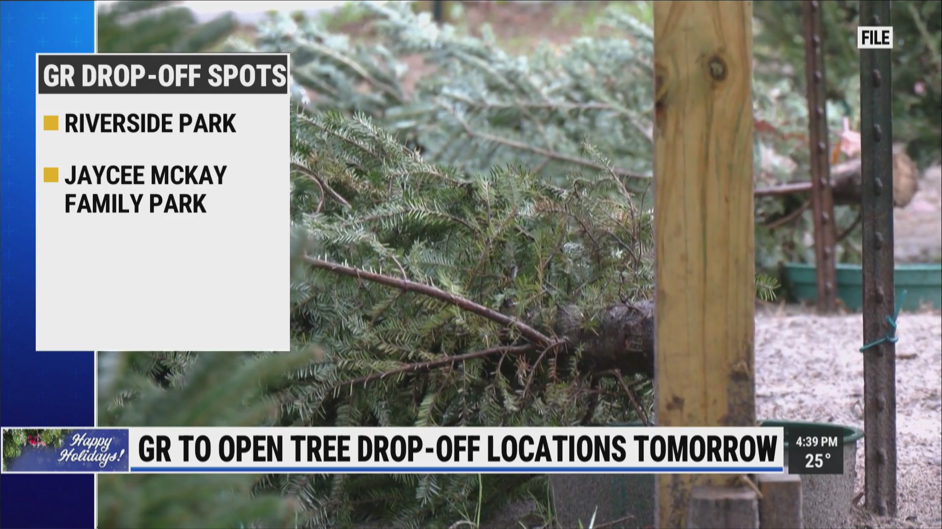 GR to open tree drop-off locations Tuesday