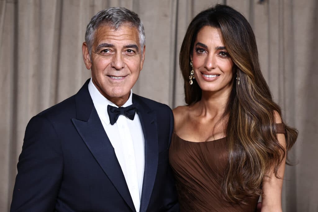 George Clooney, his wife Amal and children become French