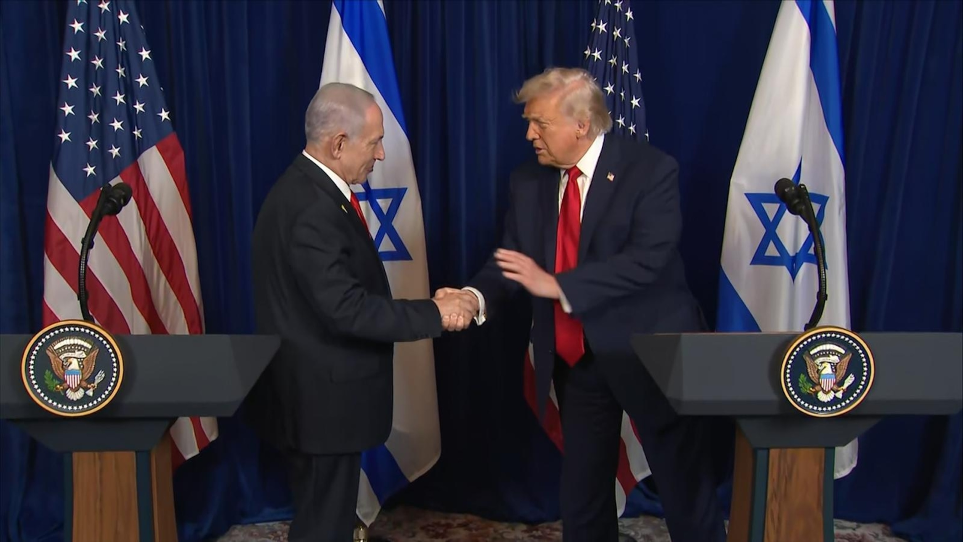Trump, Netanyahu hold press conference after peace talks