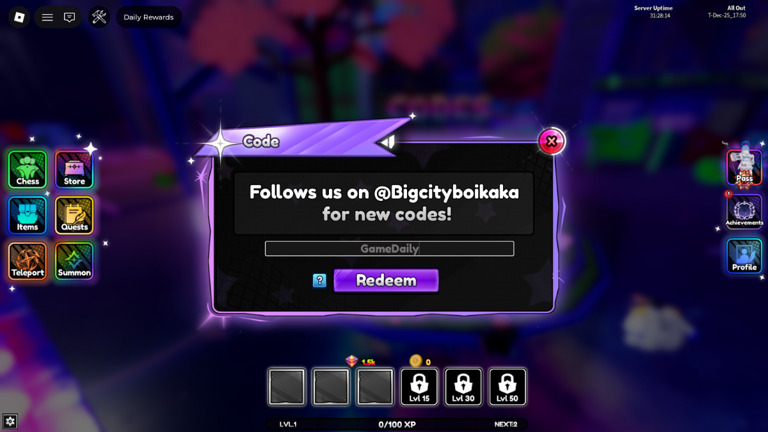 Anime Auto Chess codes (December 2025)