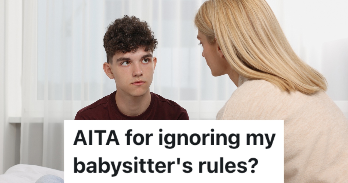 A teenager’s parents hired a babysitter because they went on vacation ...