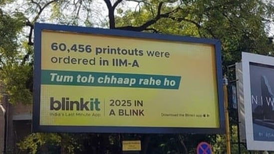IIM-Ahmedabad students ordered over 60,000 print-outs via Blinkit in 2025