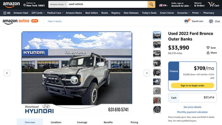 Senators want Amazon Autos to take down listings for cars with open recalls