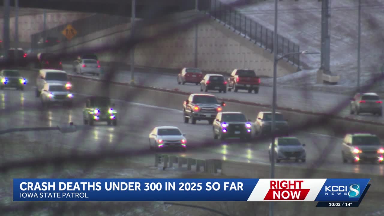 Iowa set to see under 300 crash fatalities for first time in a century