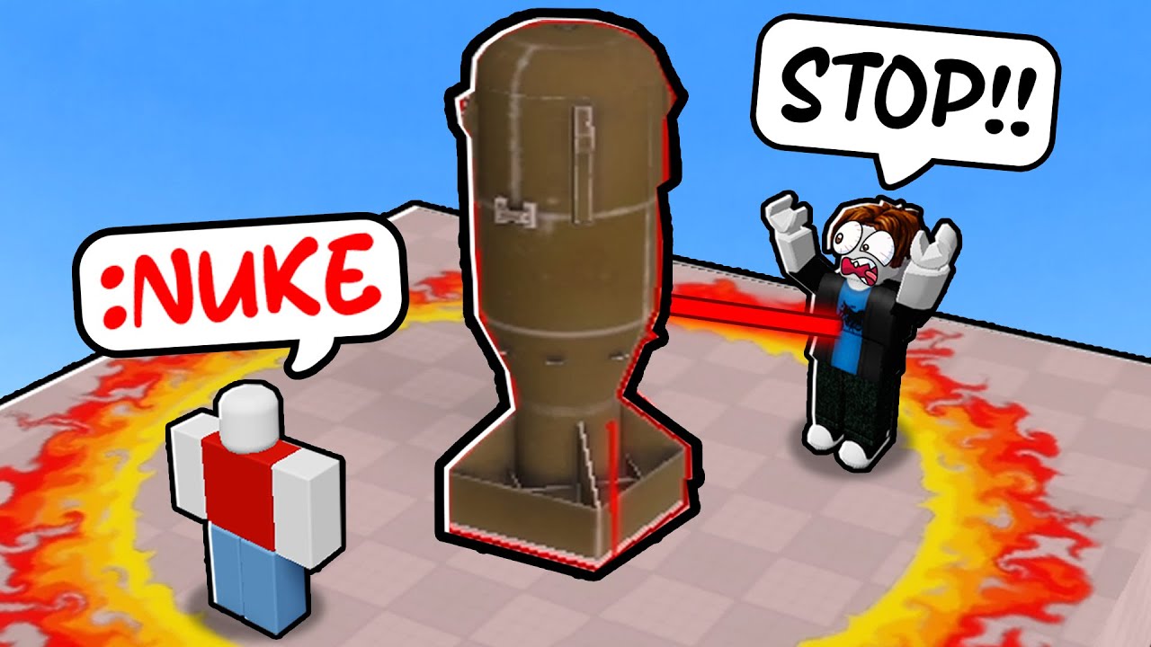 Trolling with INFINITE NUKES in Roblox Blind Shot.