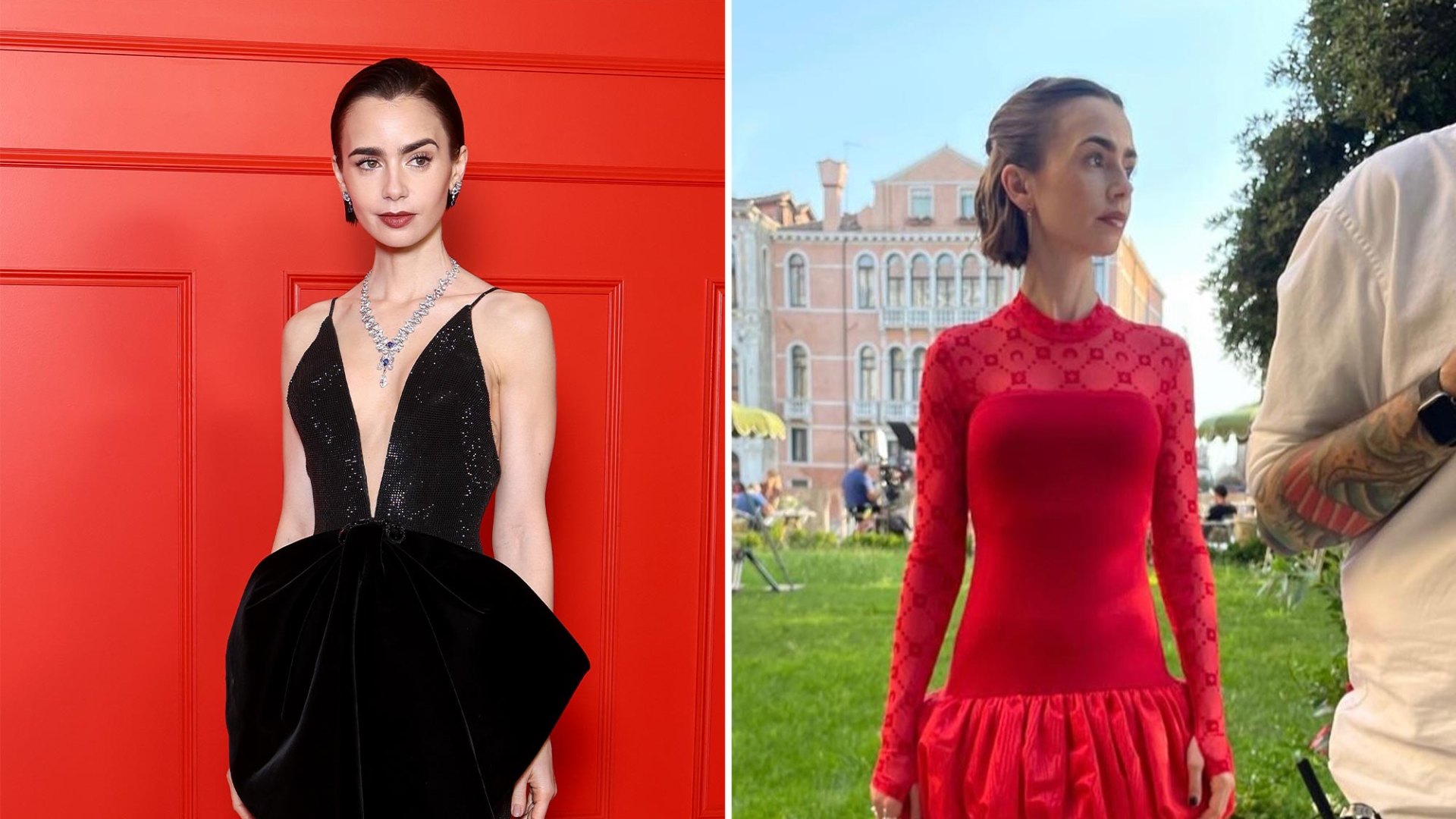 Lily Collins shares her favorite red hot look from season 5 of 'Emily ...