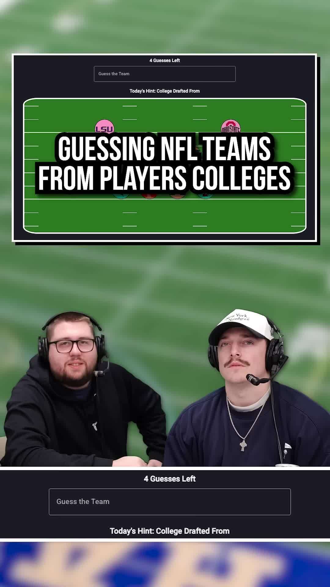 Guessing NFL teams from player's colleges