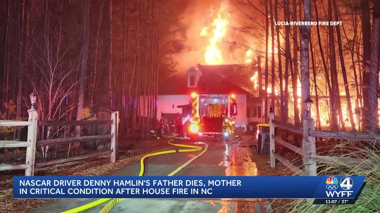 Father of NASCAR driver Denny Hamlin dies after house fire, mother ...