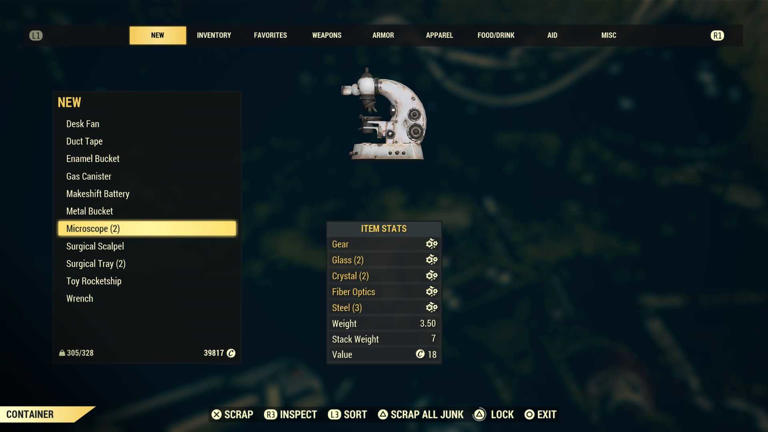 Where to find microscopes in Fallout 76