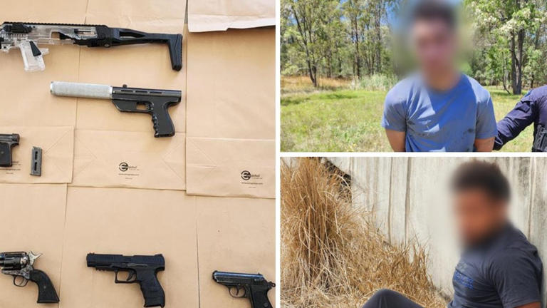 Six charged in massive firearm bust