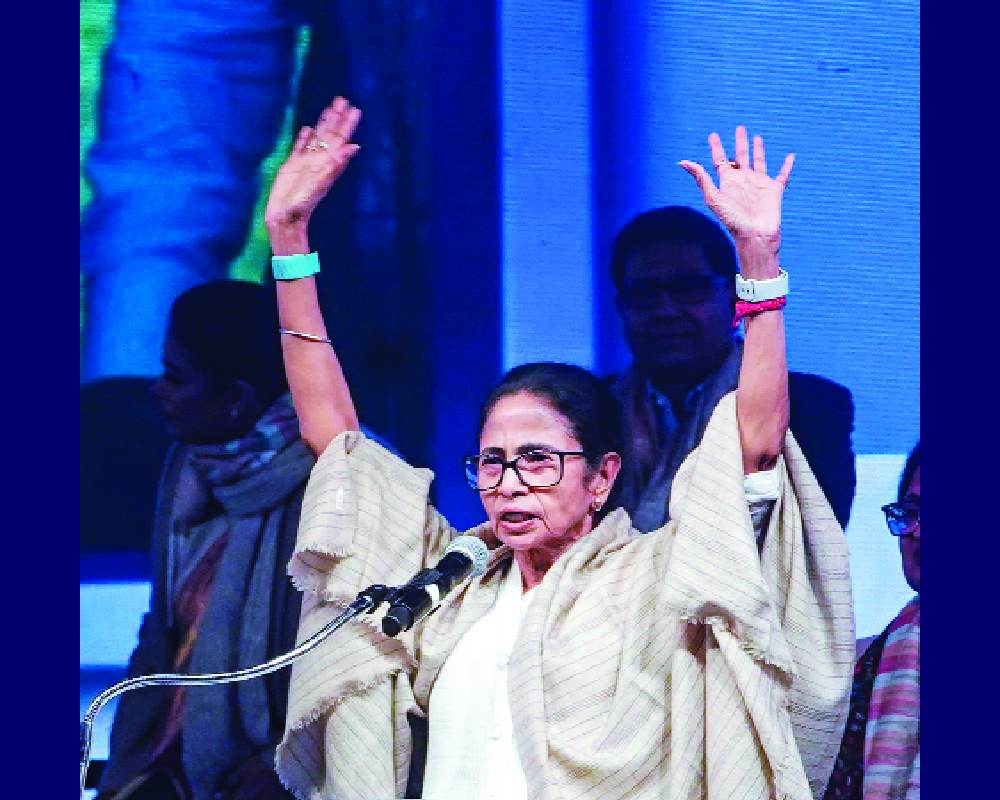I am 'secular': Mamata says while laying foundation stone of Durga temple