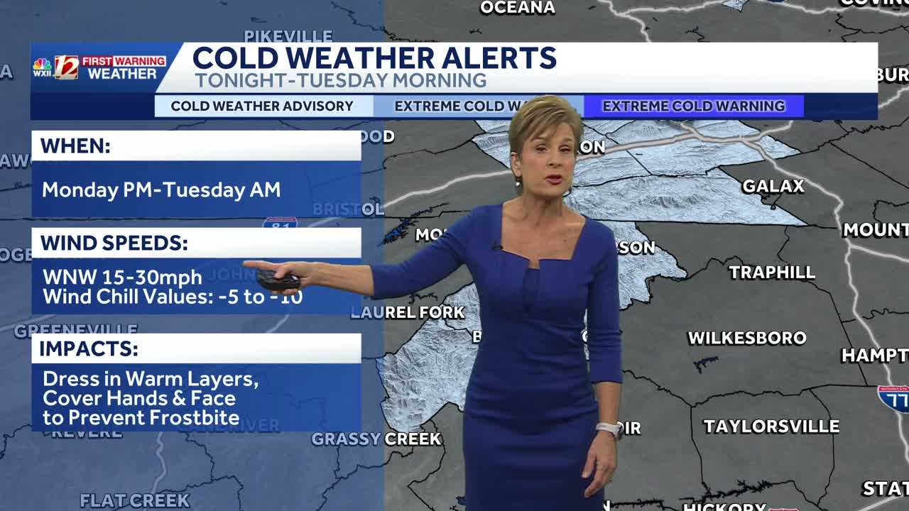 Wind gusts reach 64 mph in Ashe County, cold weather returns