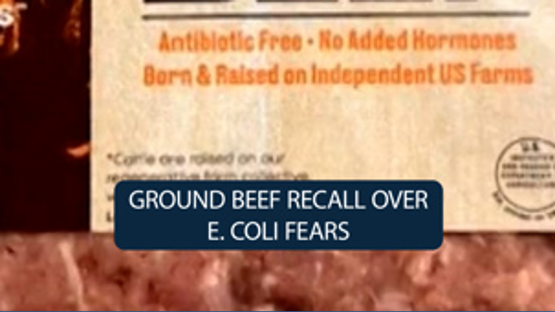 Ground beef recall over E coli contamination