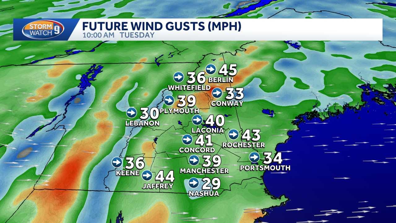 Refreezing possible as frigid air moves in; Strong wind gusts Tuesday
