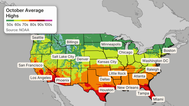 October outlook: Most of the country will see above-average ...